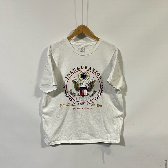 Vintage | Shirts | Vintage 997 Bill Clinton Inauguration Graphic Tshirt ...